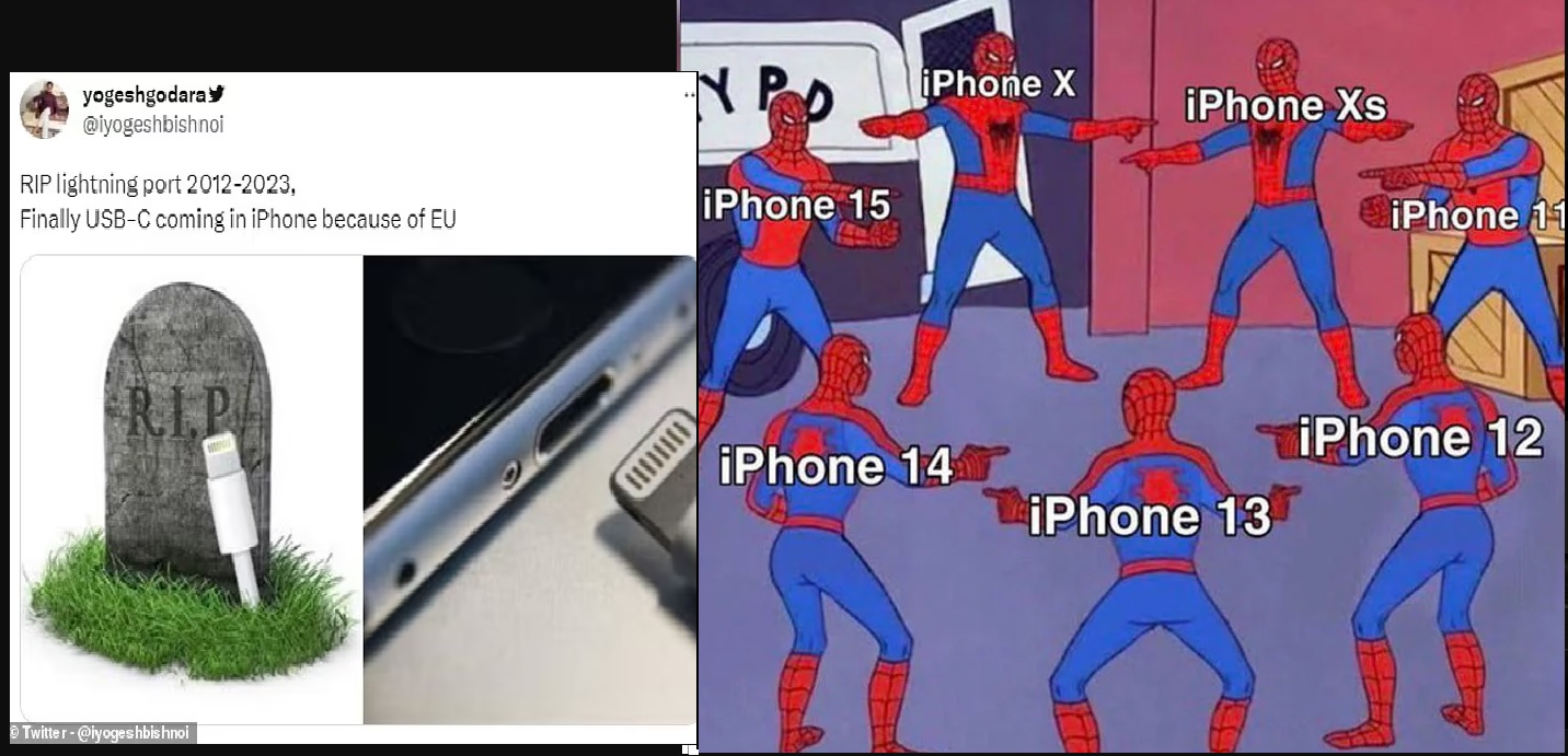 iPhone 15 Diluncurkan, USB-C Jadi Bahan Meme Warganet : e-Kompas.ID ...